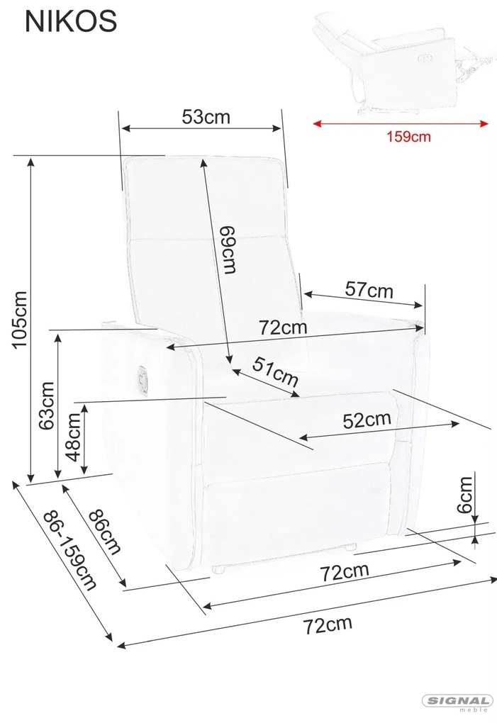 Polohovací křeslo NIKOS Velvet žluté