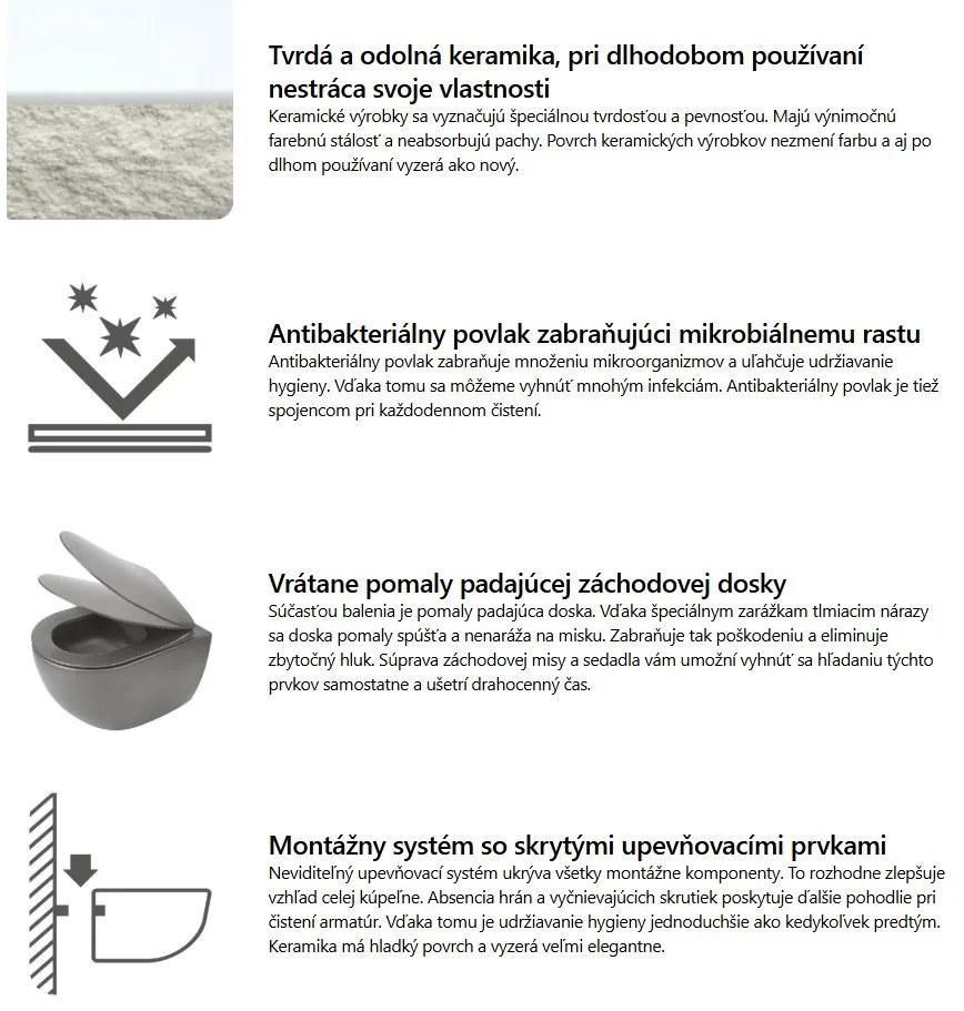 Deante Blur, záchodová WC mísa s funkcí bidetu 525x372x349 mm, černá matná, DEA-CDZ_NWPW