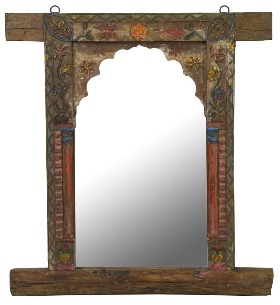 Sanu Babu Zrcadlo v rámu z teakového dřeva, 88x9x94cm
