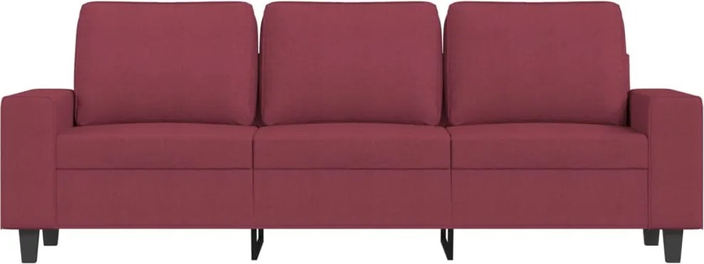 3místná pohovka s podnožkou vínová 180 cm textil 3201157