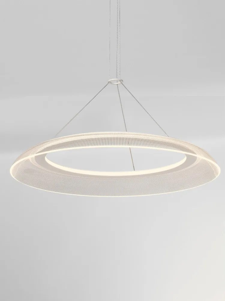 Matně bílé hliníkové LED závěsné svítidlo se stínidlem z akrylového skla ø 60 cm Mantle – Nova Luce