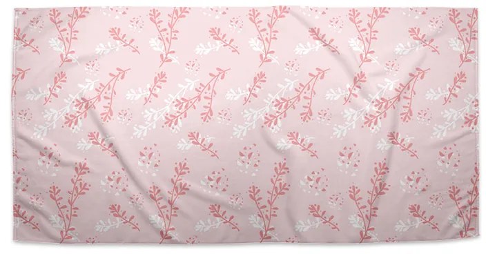 Ručník SABLIO - Růžové rostliny 50x100 cm