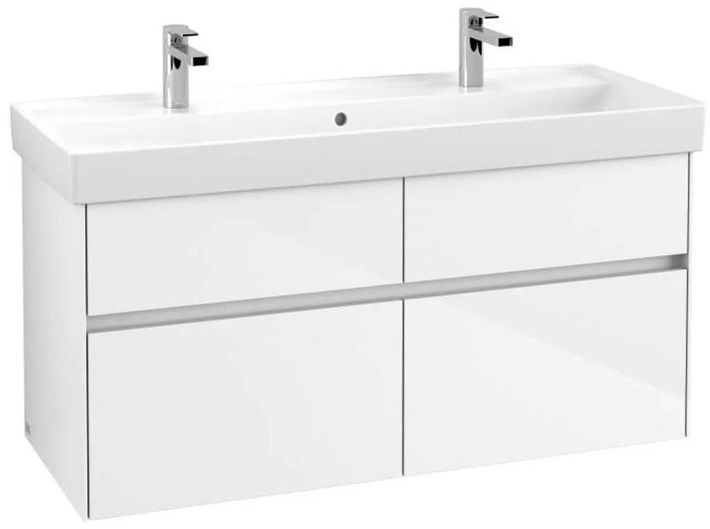 Villeroy & Boch Collaro - Umyvadlová skříňka, 115x55x44 cm, 4 zásuvky, Glossy White C01200DH