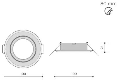 Podhledové svítidlo Panlux VPD-R50/B bílá