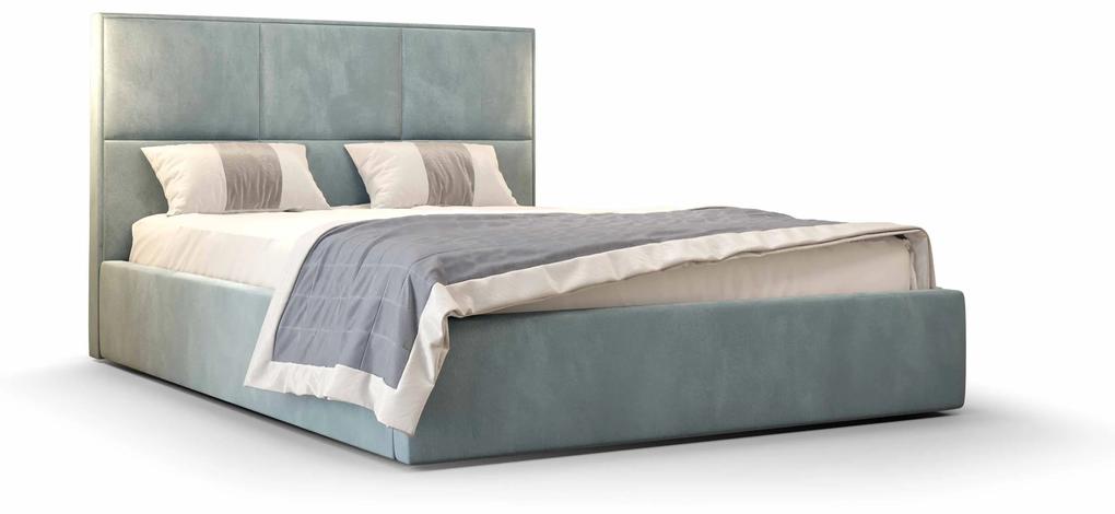 Manželská postel 180 cm Elna (modrá) (s roštem a úložným prostorem). 1046913