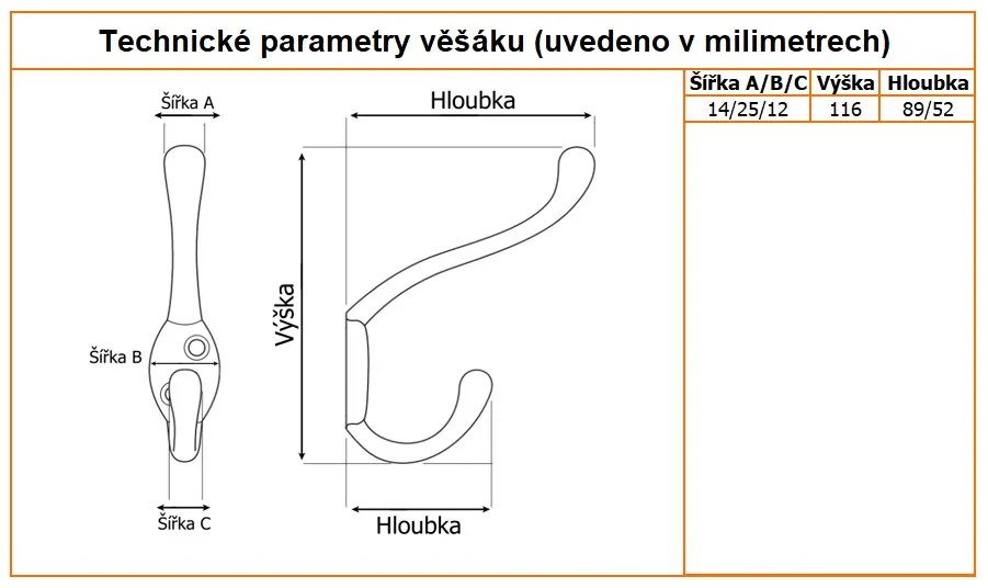 In-Design Nábytkový věšák Gala chrom lesk velký