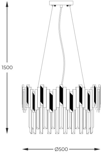 Zuma Line 2200018M - Lustr na lanku ROTTA 6xE14/40W/230V černá/zlatá