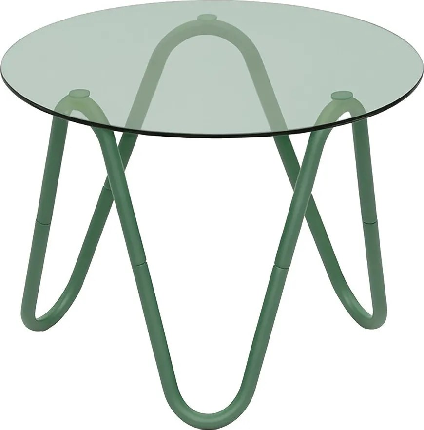 Kulatý odkládací stolek se skleněnou deskou ø 50 cm Ventana Round – Leitmotiv