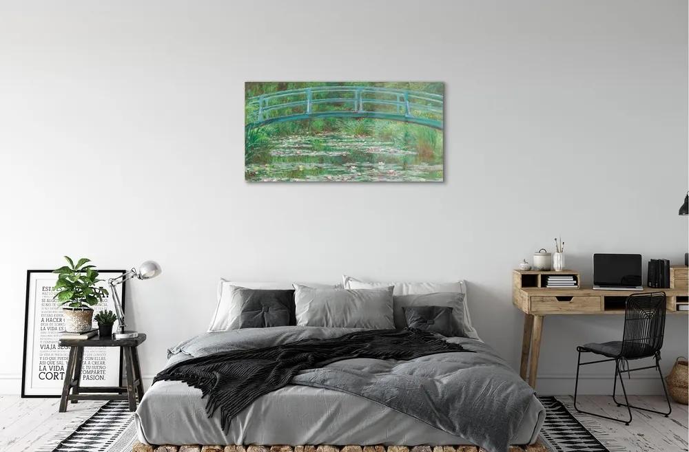 Obraz na skle Art malované bridge 100x50 cm
