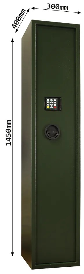Rottner Guntronic 5 EL skříň na zbraně zelená