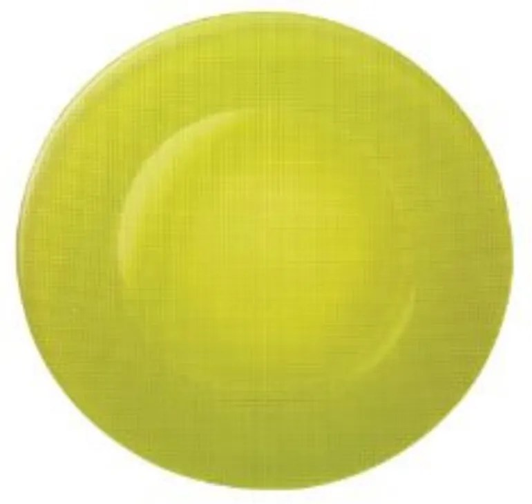 Talíř skleněný mělký pr. 31 cm, zelený
