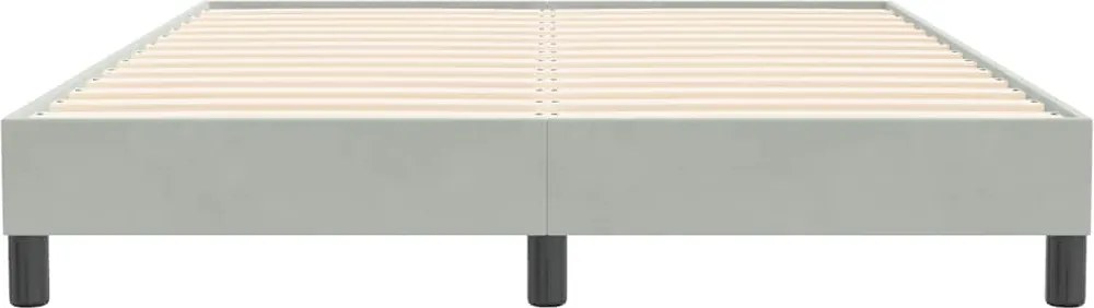 Postel Box Spring bez matrace světle šedá 160x210 cm samet 3315831