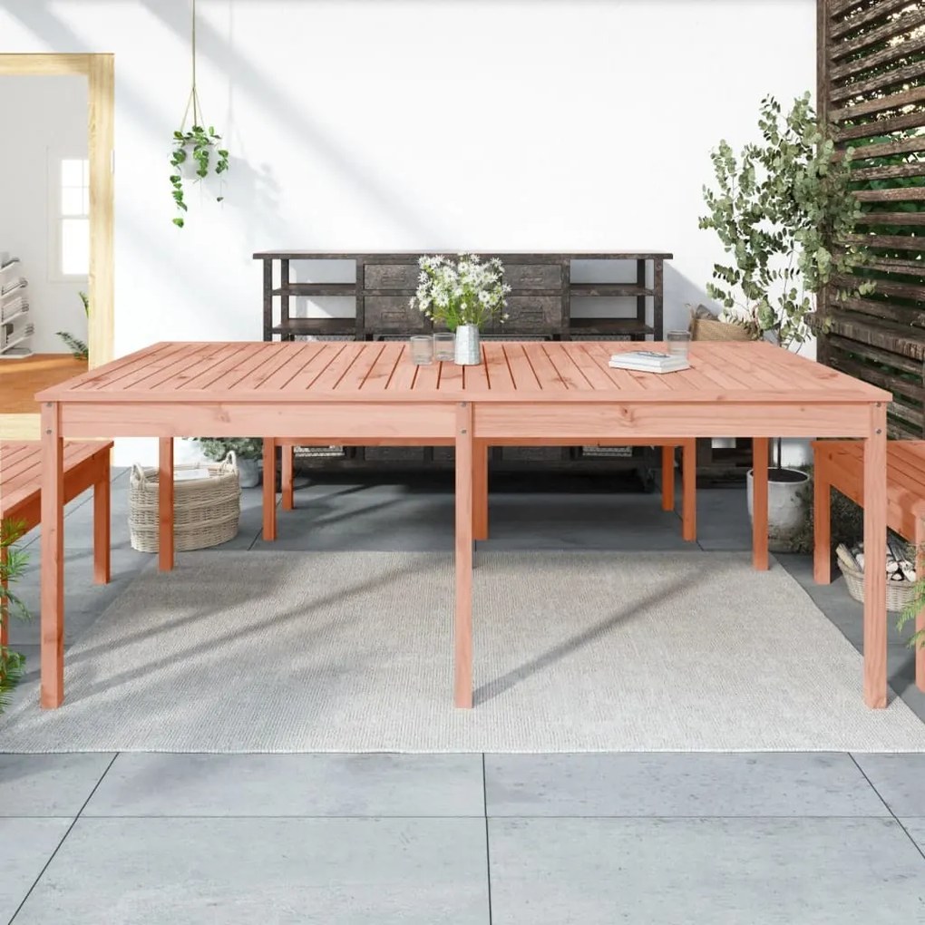 vidaXL Zahradní stůl šedý 203,5 x 100 x 76 cm masivní borové dřevo [823986] Barva: Černá borovice