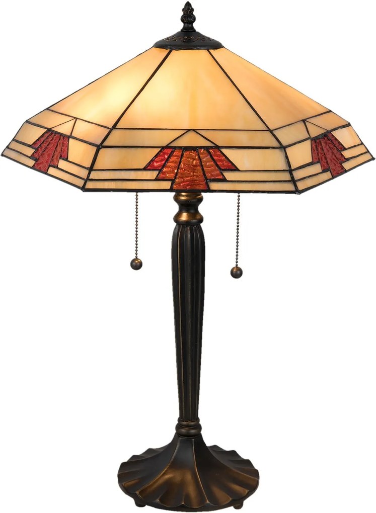 Lampa Tiffany Yvonne - 44*38*59 cm / E27 / Max. 2x60 Watt