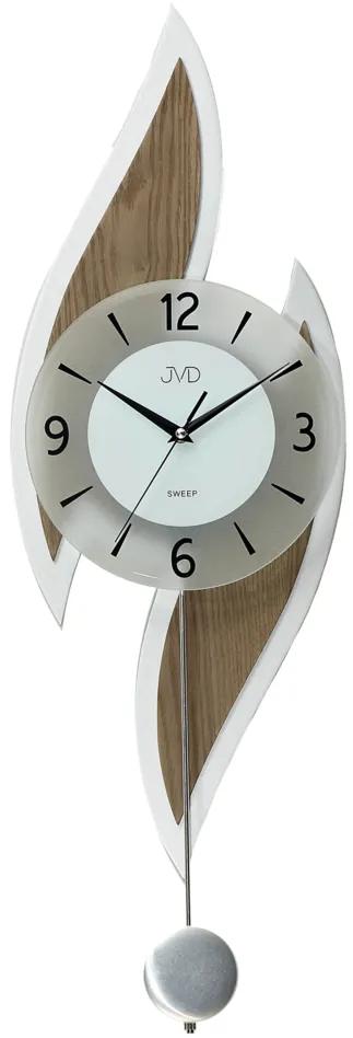 JVD Netikající tiché dřevěné nástěnné hodiny JVD NS18051/78