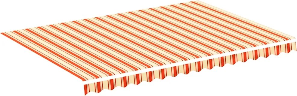 Náhradní plachta na markýzu žlutá a oranžová 350 x 250 cm polyesterová 312016
