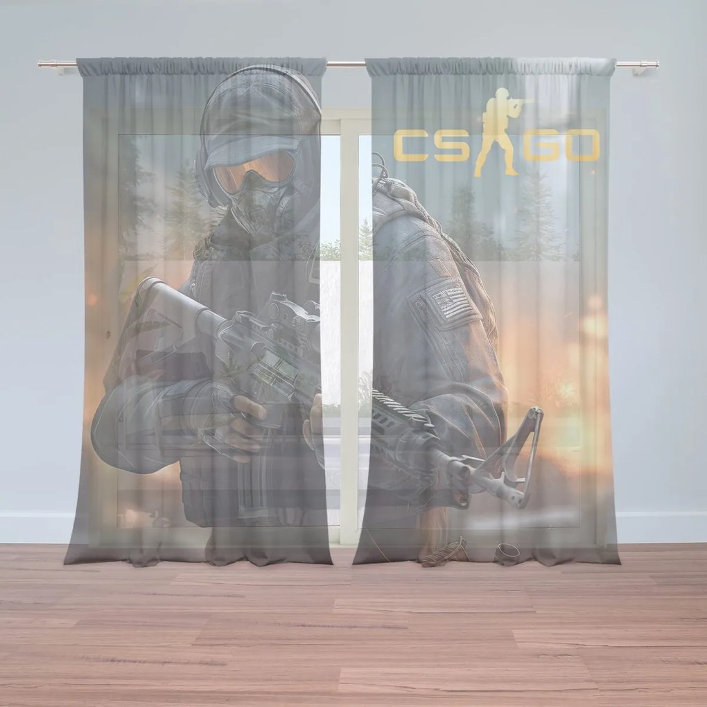 Sablio Záclony CS:GO Voják 2: 2ks 150x250cm