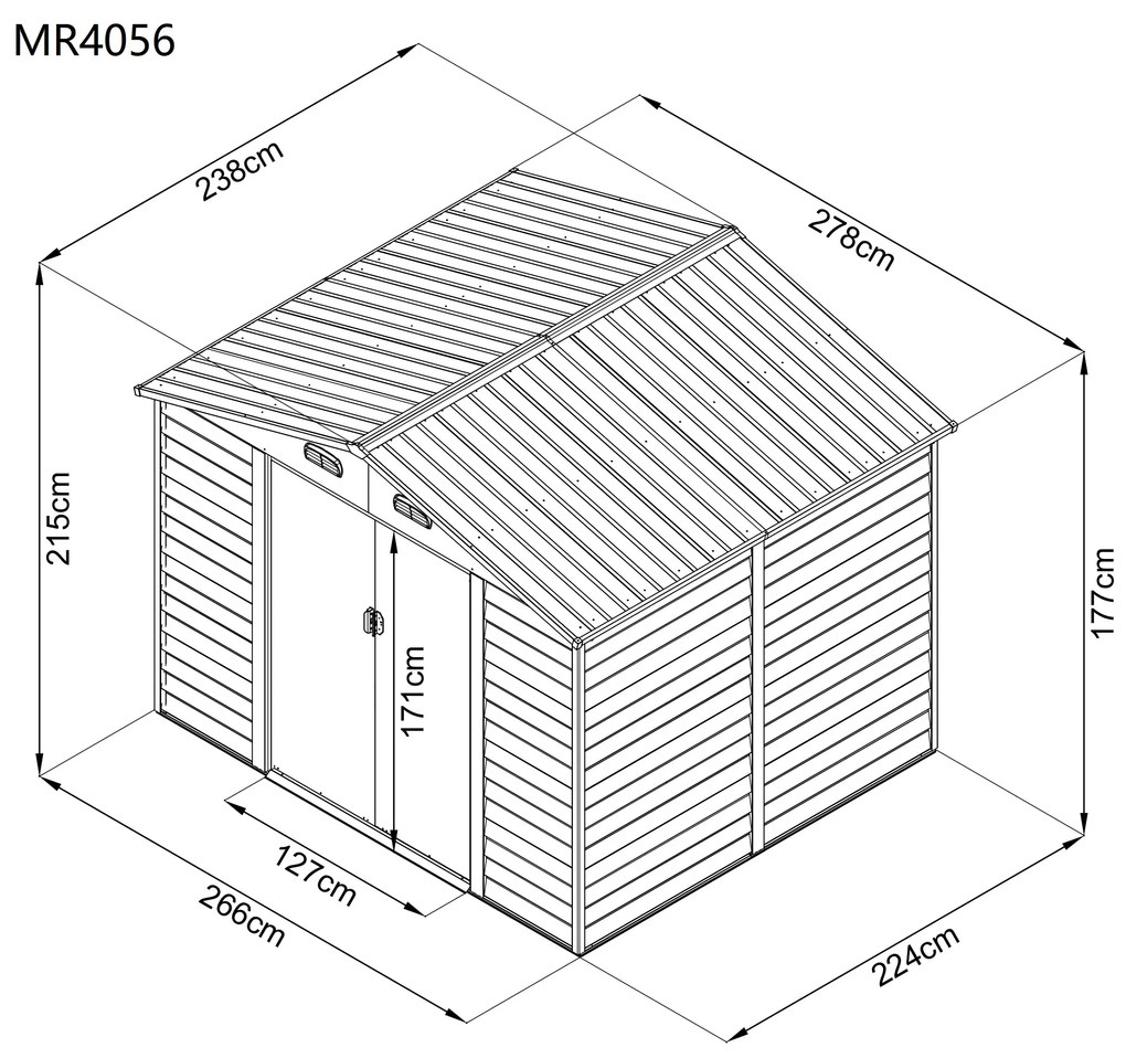 Aga MR4056 278x215x238 cm Hnědý