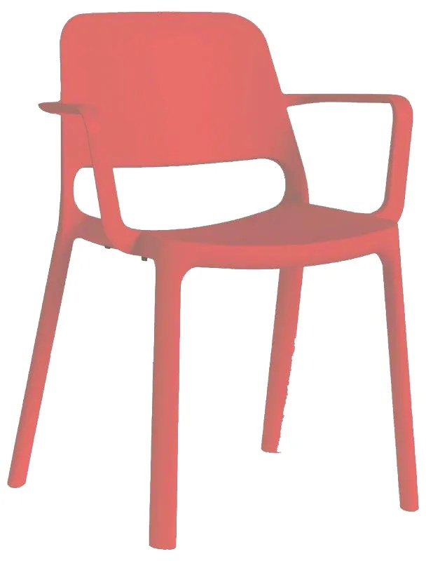 Plastová židle Duke s područkami Písková