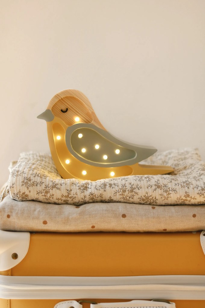 Little Lights Lampa Little Lights Bird Mini Khaki Light Mustard