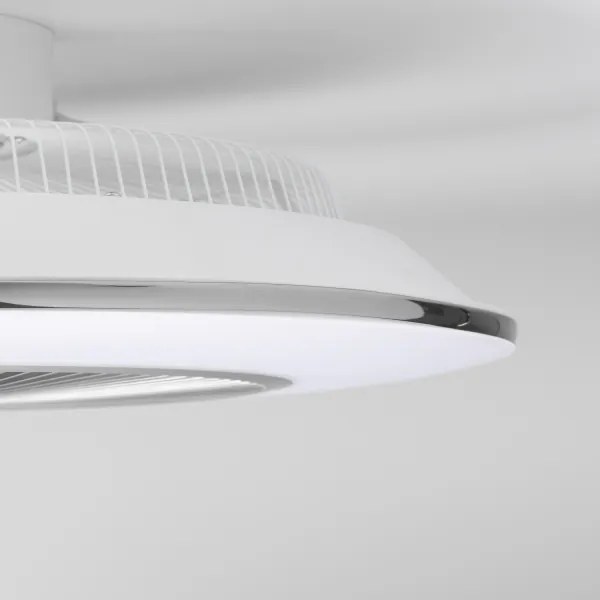 Brilagi - LED Stmívatelné svítidlo s ventilátorem AURA LED/38W/230V stříbrná +DO