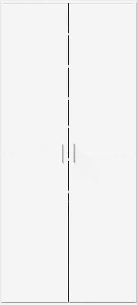 Botník bílý 80 x 39 x 178 cm kompozitní dřevo 3276672