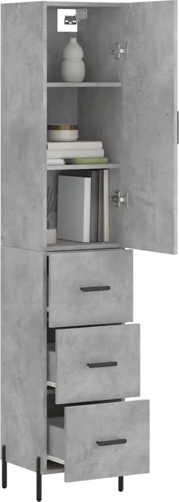 vidaXL Skříň highboard 34,5 x 34 x 180 cm kompozitní dřevo [3198861] Barva: hnědý dub