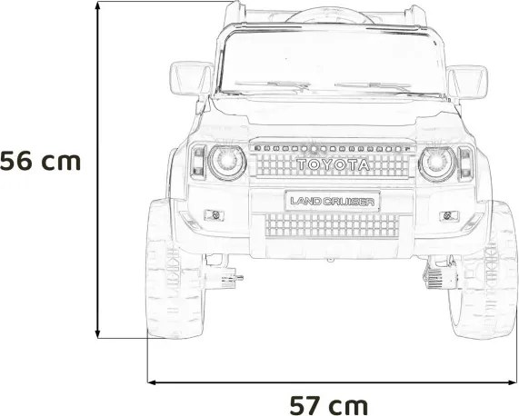 Elektrické autíčko Toyota Land Cruiser PRADO bílé