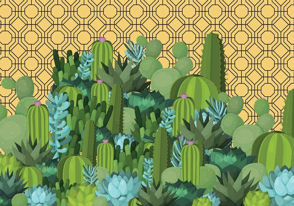Fototapeta - Ostrov kaktusů (254x184 cm)