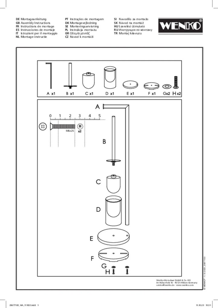 Stojan na WC kartáč a držákem na toaletní papír 2v1, FERLA, 8