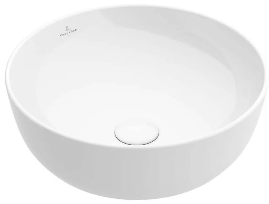 Villeroy & Boch Artis - Umyvadlo na desku, průměr 43 cm, CeramicPlus, Stone White 417943RW