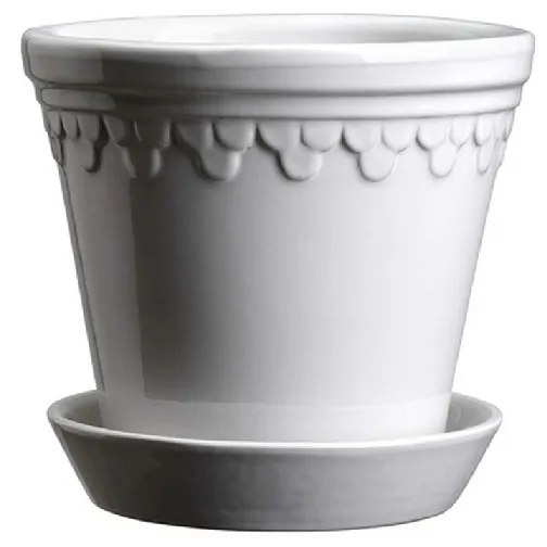 Květináč Kobenhavner glazovaný White 16 cm Bergs Potter