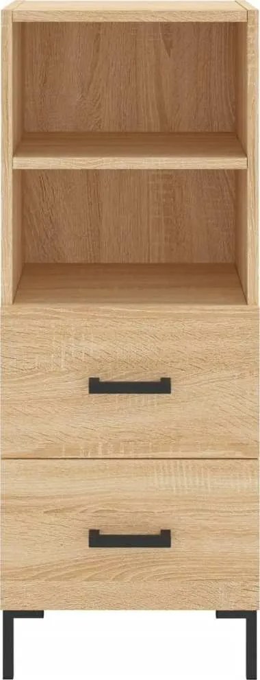 vidaXL Skříň highboard 34,5 x 34 x 180 cm kompozitní dřevo [3189768] Barva: Bílá