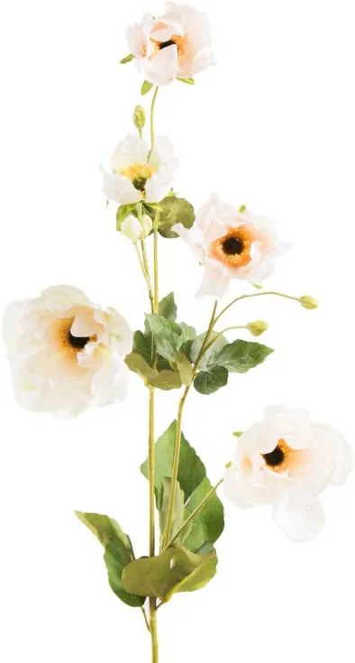 Umělá dekorační květina, bílá 1 ks