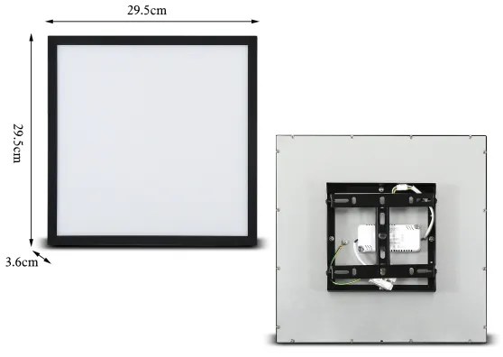 Brilagi - LED Stropní svítidlo SLIMFRAME LED/25W/230V 30x30 cm černá