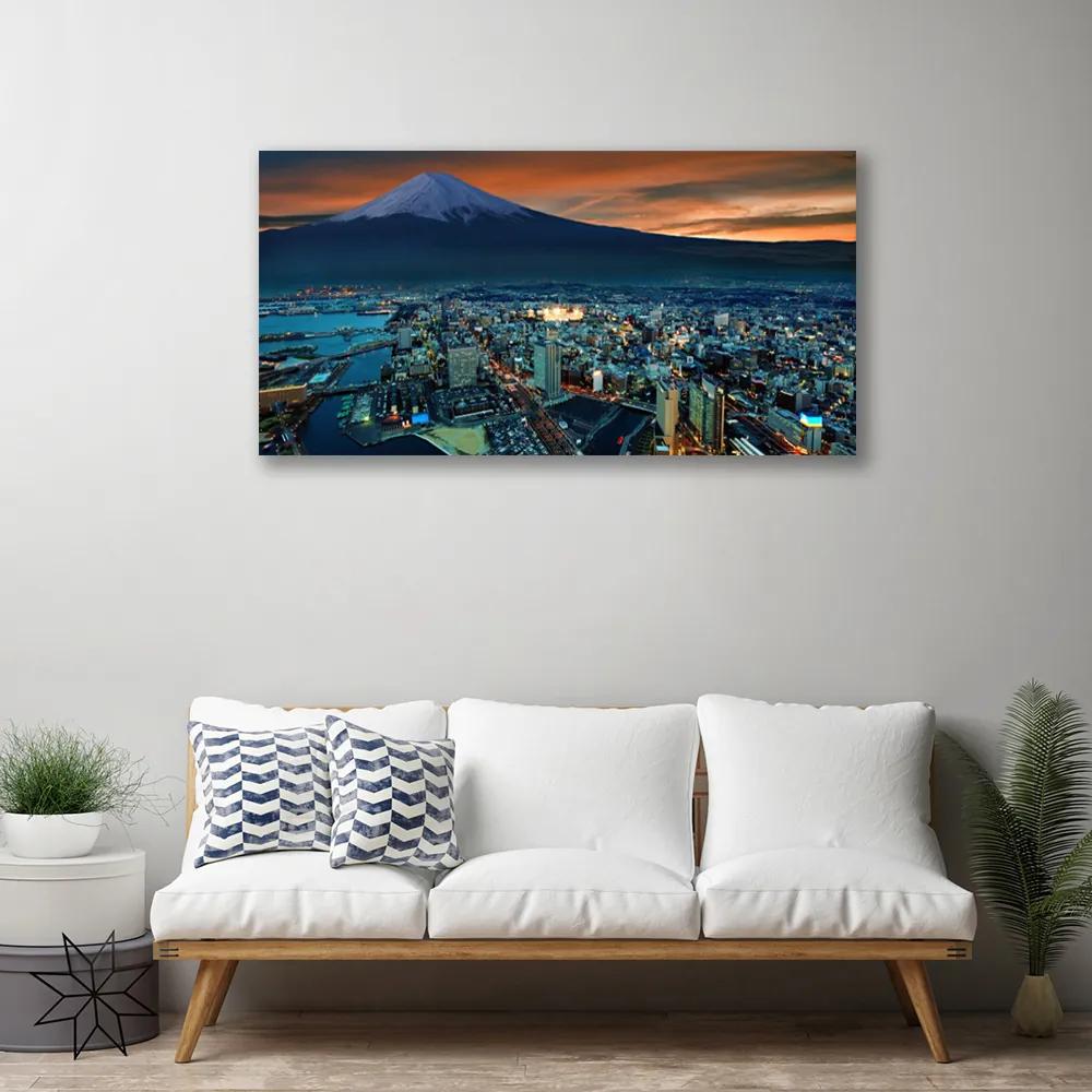 Obraz na plátně Město Hora Dmy 125x50 cm