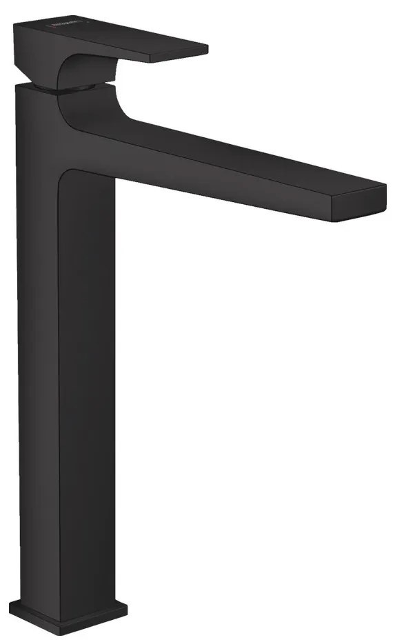 Hansgrohe Metropol, vysoká umyvadlová baterie, s výpustí Push-Open, černá matná, 32512670