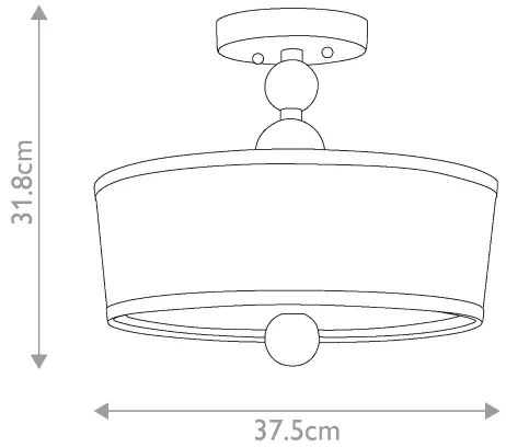 Hinkley HK-ZELDA-SF-VS - Přisazený lustr ZELDA 3xE27/60W/230V mosaz