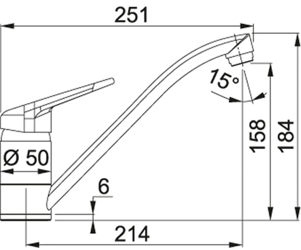 Franke FC 9541.084 Dřezová baterie, Šedý kámen 115.0470.659