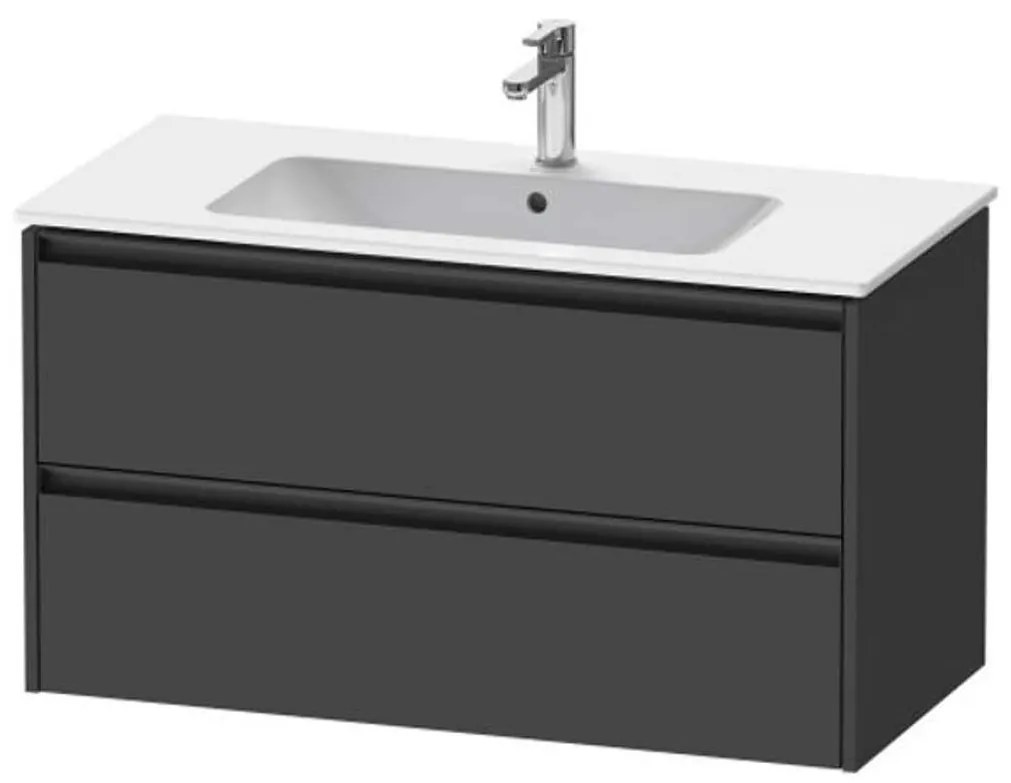 Duravit Ketho.2 - Umyvadlová skříňka 55x101x48 cm, 2 zásuvky, grafit mat K25264049490000