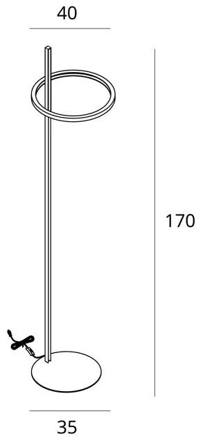 Maxlight F0061 Stojací lampa LOZANNA bronzová