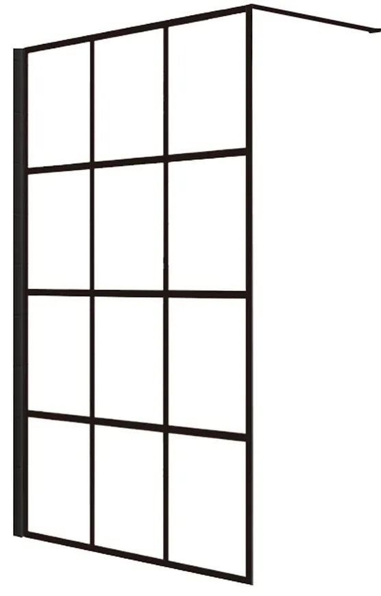 Sprchová zástěna WALK-IN Metro 120x195 black