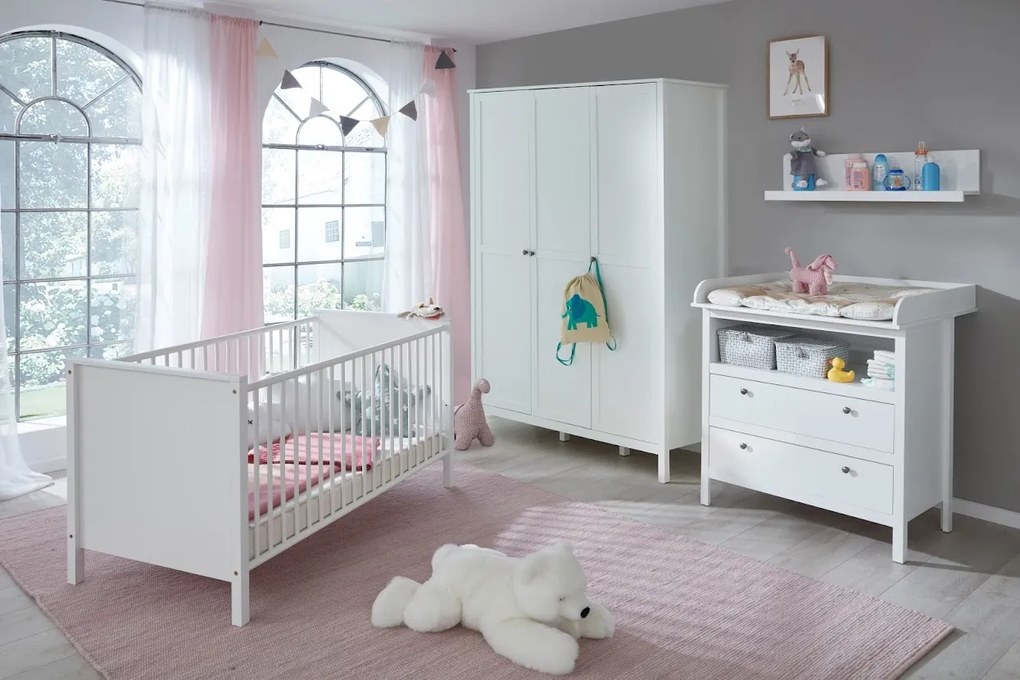 Dětský pokoj pro miminka THEBÉ s třídveřovou skříní