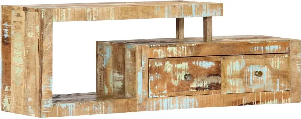 TV stolek Pigdon II - masivní mangovníkové dřevo | 120x30x40 cm