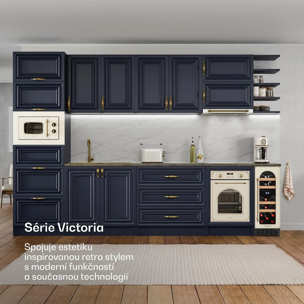 Klarstein Vinovilla Victoria 17 Duo vinotéka, 2 chladící zóny, Dotykové ovládání, 17 lahví, 4 police