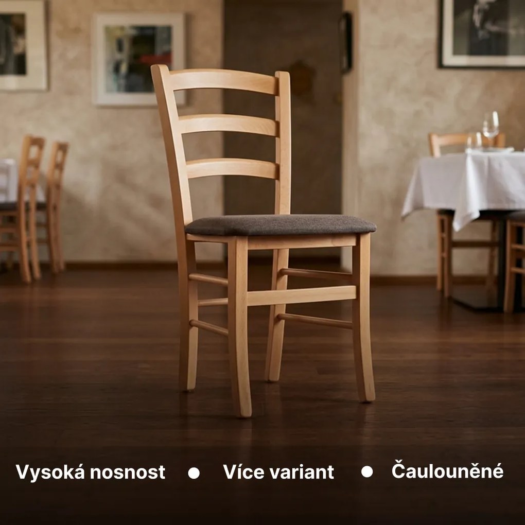 Stima Židle PAYSANE s čalouněným sedákem rustikál LUX šedá 5