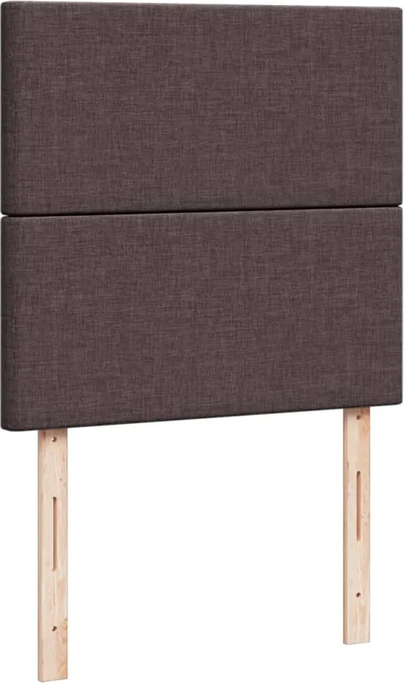 Box spring postel s matrací tmavě hnědá 90x200 cm textil 3291159