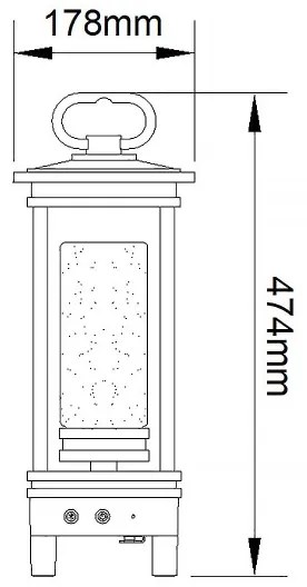 Kichler KL-SOUTH-HOPE-BT-B-OZ - LED Venk. lampa s reproduktorem LED/3W/230V IP44