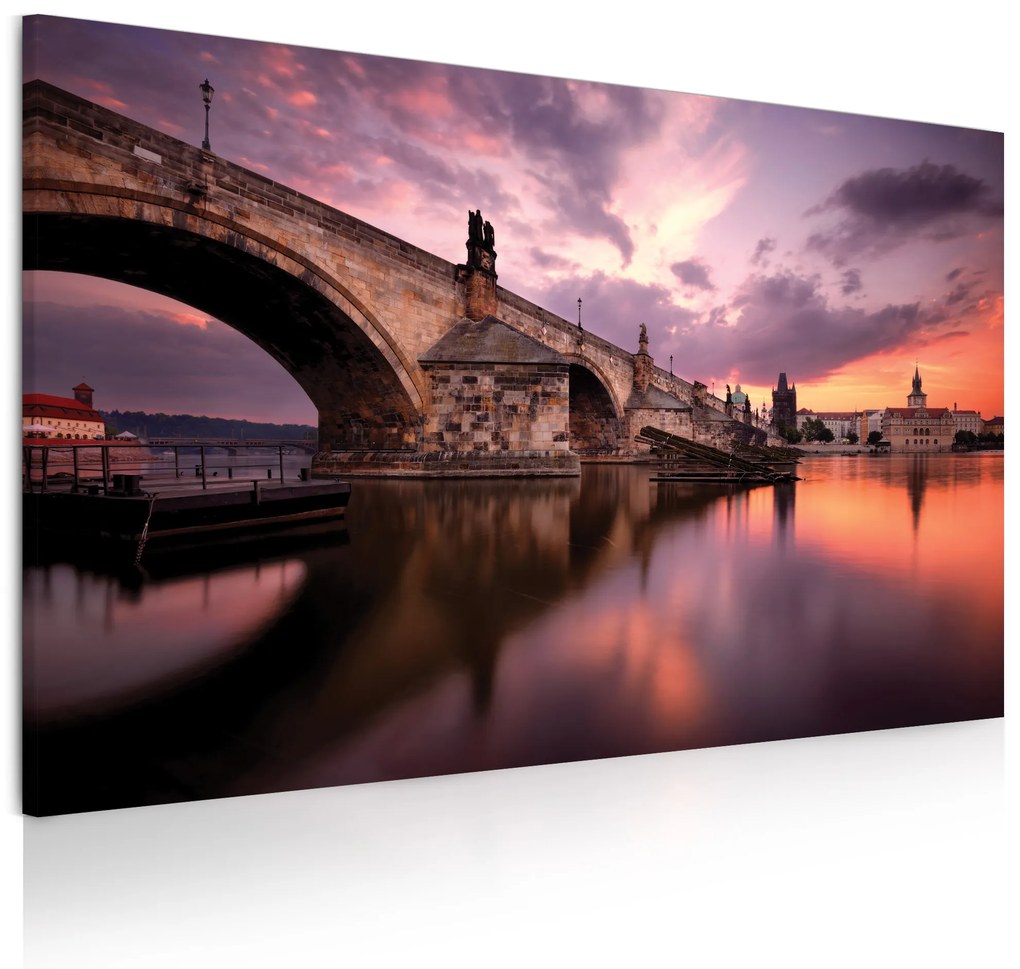 Malvis ® Obraz Pražský most Velikost (šířka x výška): třídílný obdélník - 90x60 cm