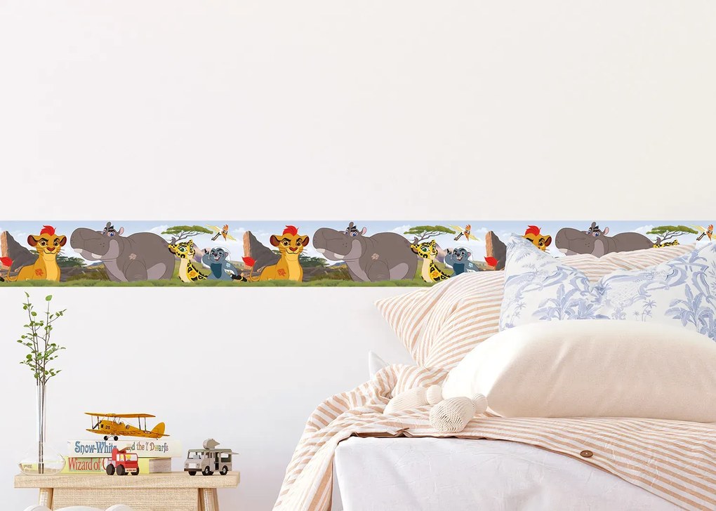 Dětská samolepící bordura na zeď Disney Lví hlídka | 5 m x 13.8 cm | DWBD8064